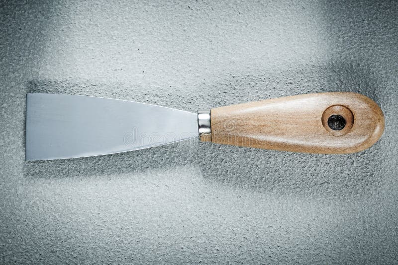 Construction Spatula Safety Gloves on Concrete Surface Building Stock ...