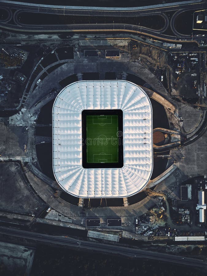 Construction of the Stadium Aerial View Stock Photo - Image of sport ...