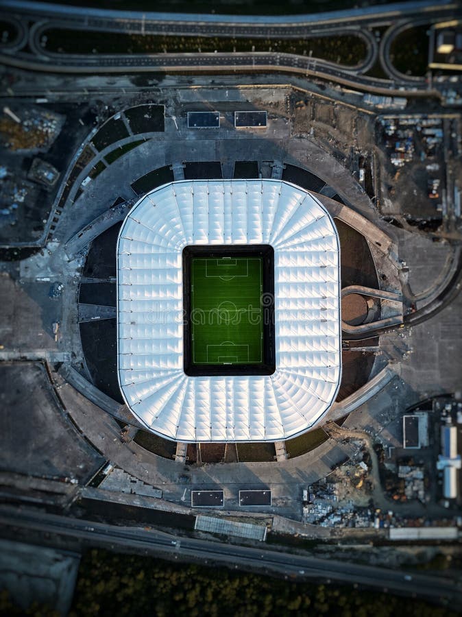 Construction of the Stadium Aerial View Stock Photo - Image of building ...