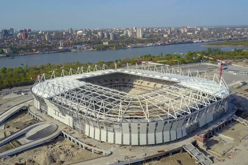 Construction of the Stadium. New Stadium, Sports Facility Editorial ...