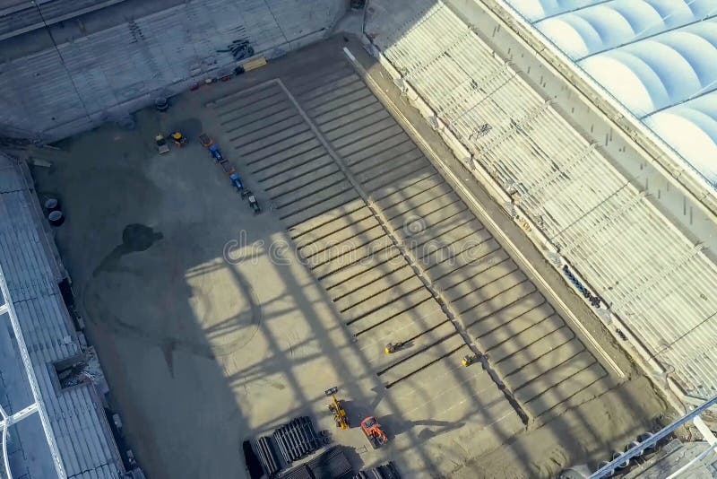 Construction of the Stadium. New Stadium, Sports Facility Stock Image ...