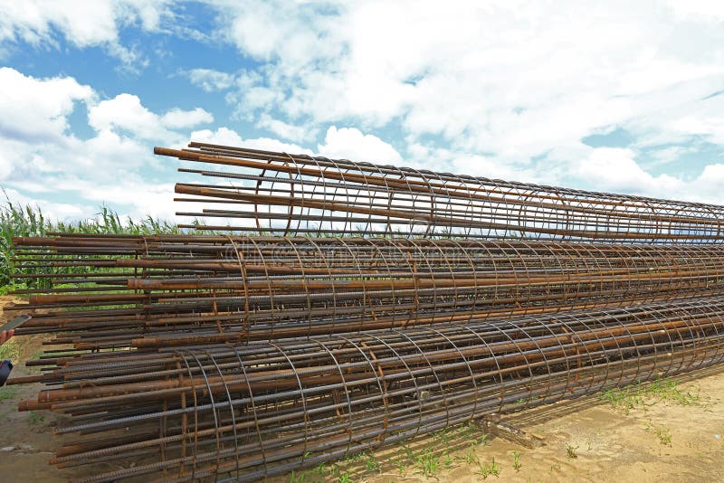 Construction of steel grid stock image. Image of building - 176240547