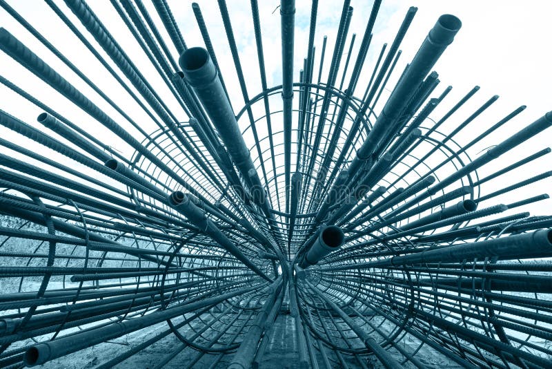 Steel Grid on the Construction Site Stock Image - Image of construction ...