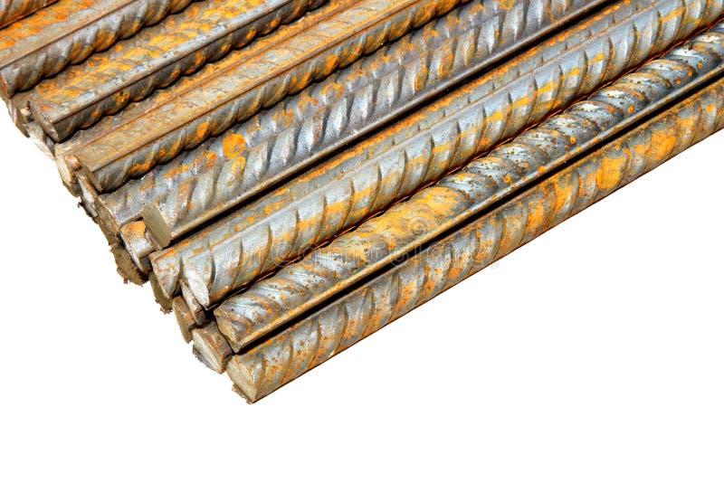 Construction Steel Reinforcement Isolated Stock Image - Image of ...