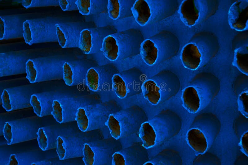 Construction Steel Rod. Blue Background Stock Image - Image of iron ...