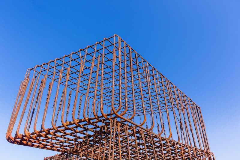 Construction Steel Rods Frame Stock Image - Image of strength, frame ...