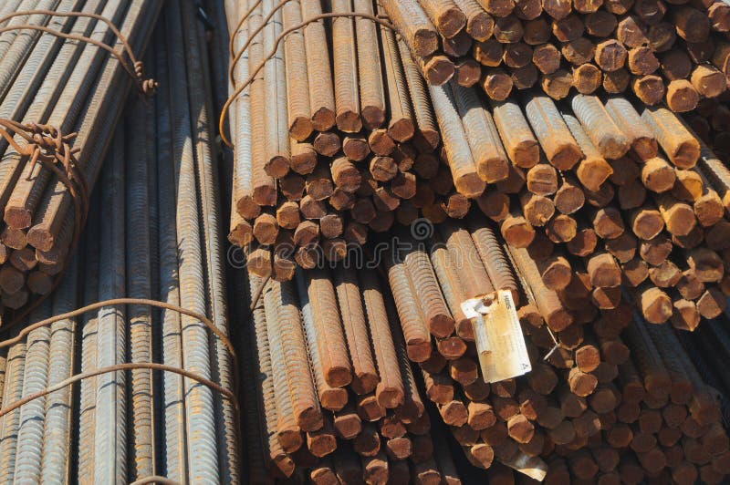 Construction Steel Pylons Columns Editorial Photography - Image of ...