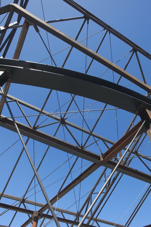 Construction Steelwork Steel Framework Structure Stock Photo - Image of ...