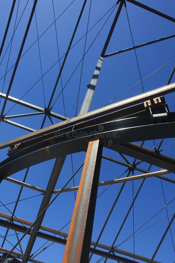Construction Steelwork Steel Framework Structure Stock Image - Image of ...