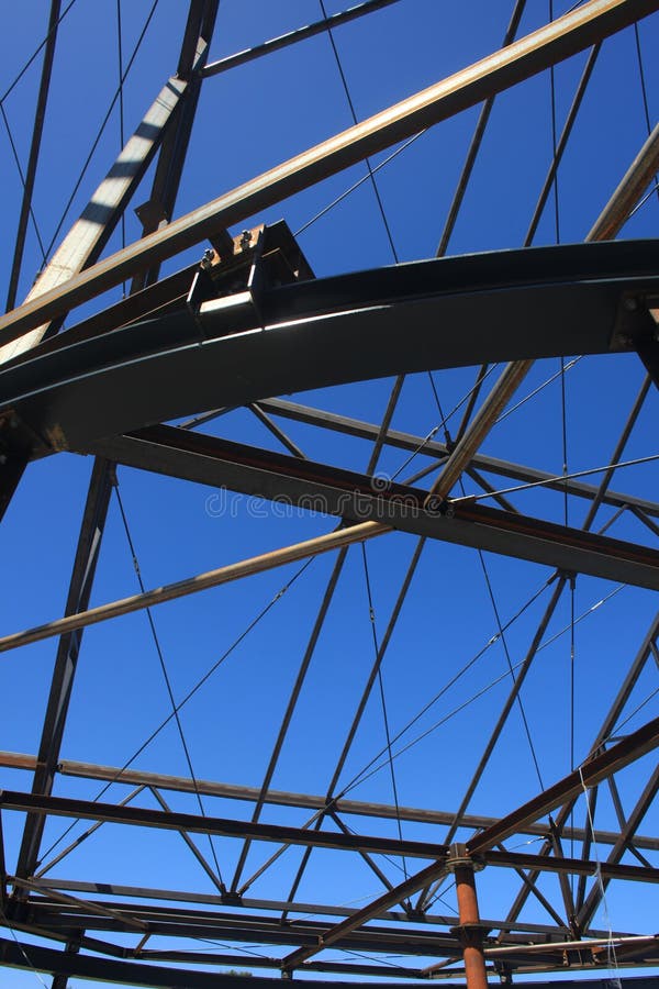 Construction Steelwork Steel Framework Structure Stock Photo - Image of ...