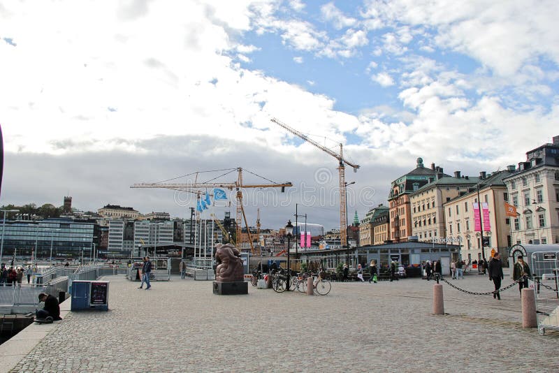 Construction in Stockholm, Sweden Editorial Stock Photo - Image of ...