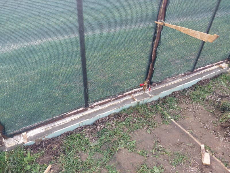 Construction of a Strip Foundation for a Fence Stock Photo - Image of ...