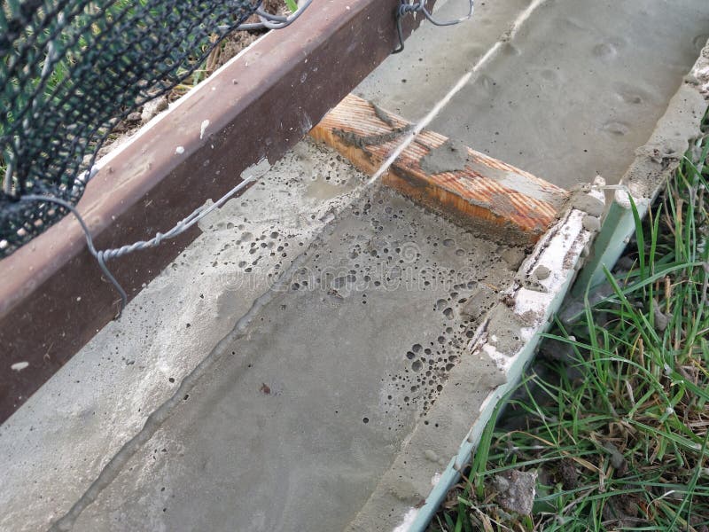 Construction of a Strip Foundation for a Fence Stock Image - Image of ...