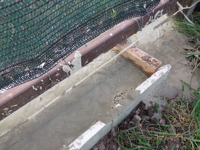 Construction of a Strip Foundation for a Fence Stock Image - Image of ...