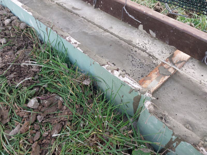 Construction of a Strip Foundation for a Fence Stock Photo - Image of ...