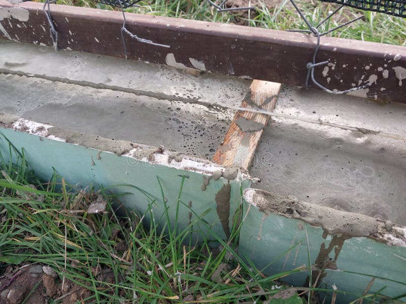 Construction of a Strip Foundation for a Fence Stock Photo - Image of ...