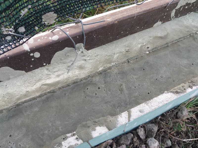 Construction of a Strip Foundation for a Fence Stock Image - Image of ...