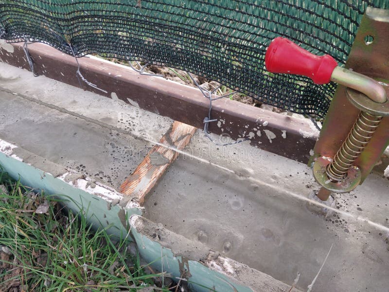 Construction of a Strip Foundation for a Fence Stock Image - Image of ...