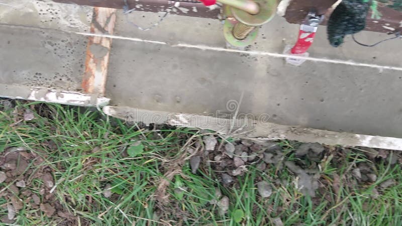 Construction of a Strip Foundation for a Fence Stock Video - Video of ...