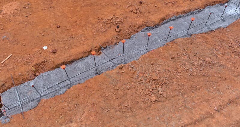 The Construction of a Strip Foundation Reinforcement Frame for a ...