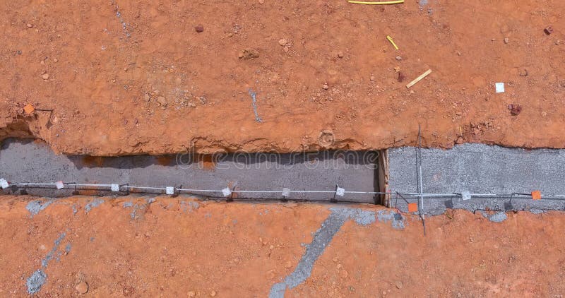 The Construction of a Strip Foundation Reinforcement Frame for a ...