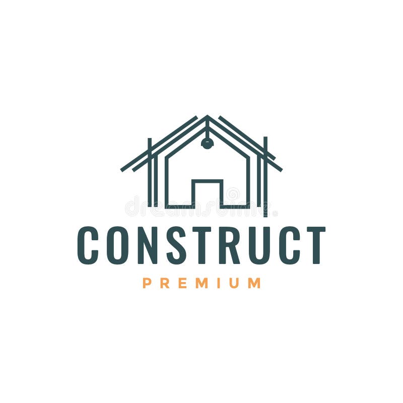 Construction Structure Architect Home Lighting Minimalist Logo Design ...