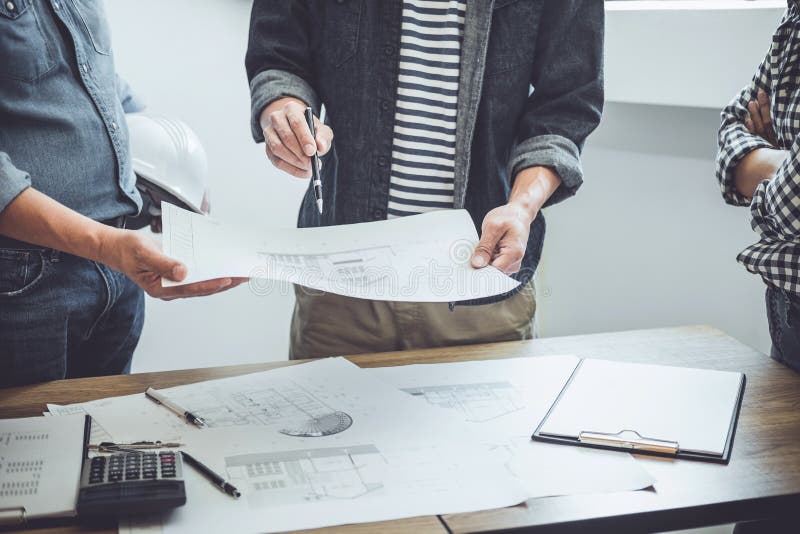 Construction and Structure Concept of Engineer or Architect Meeting for ...