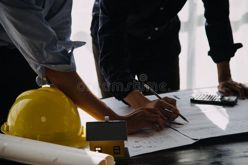 Construction and Structure Concept of Engineer or Architect Meeting for ...