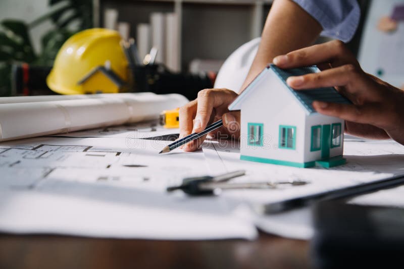 Construction and Structure Concept of Engineer or Architect Meeting for ...