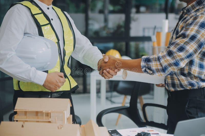 Construction and Structure Concept of Engineer or Architect Meeting for ...