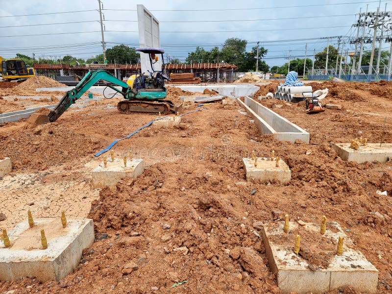 View of Power Transformer Foundation for Construction of 115kV 22kV ...