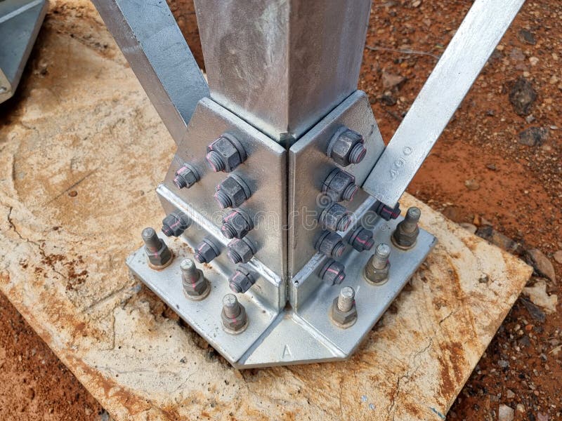 The Foundation Footing of Steel Structure High Voltage Take-off Tower ...