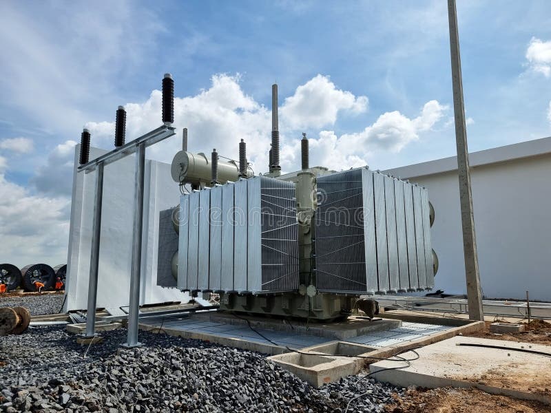115kv 22kv Power Transformer Installation Switchyard Area Stock Photos ...
