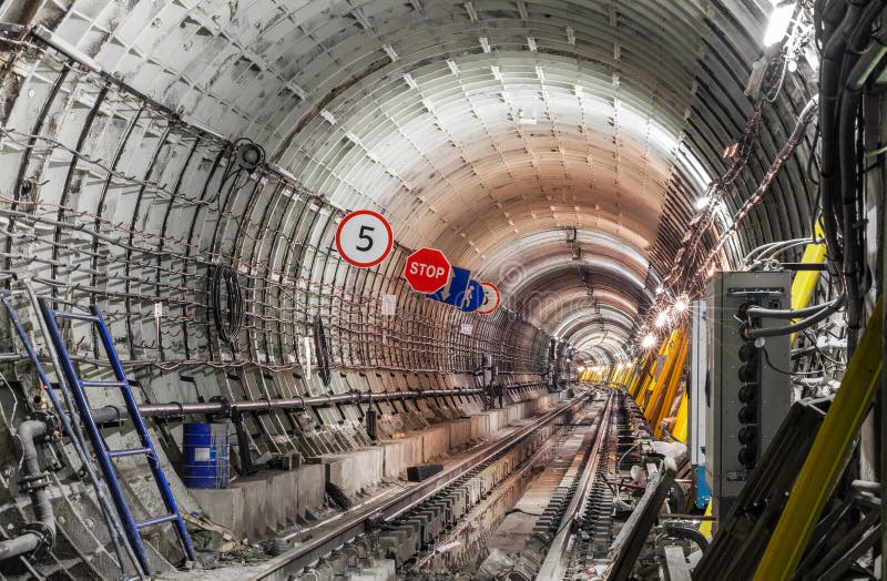 Construction of the subway stock image. Image of subway - 61247465
