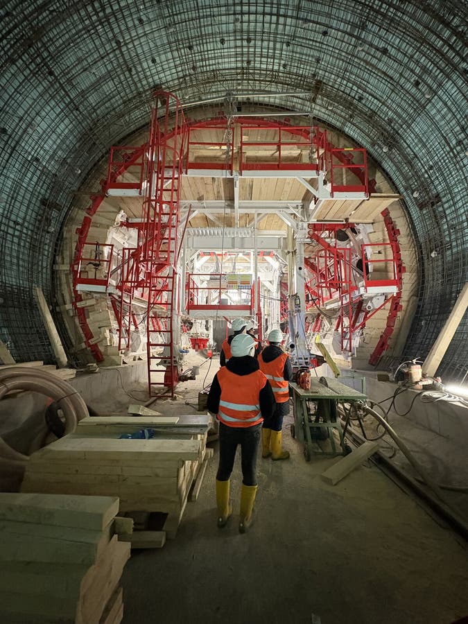 Construction of a Subway Tunnel Stock Image - Image of danger ...