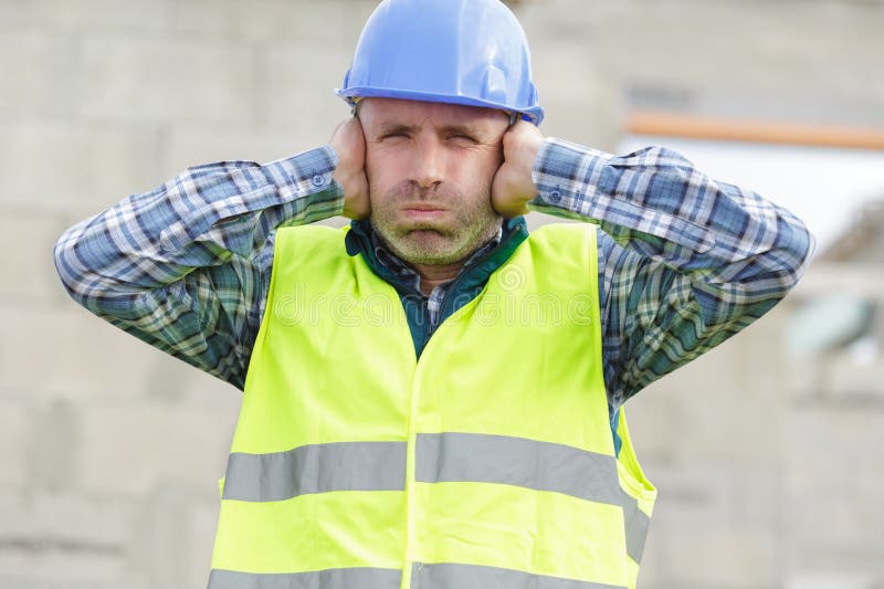 Construction Suffering from Noise Pollution on Building Site Stock ...