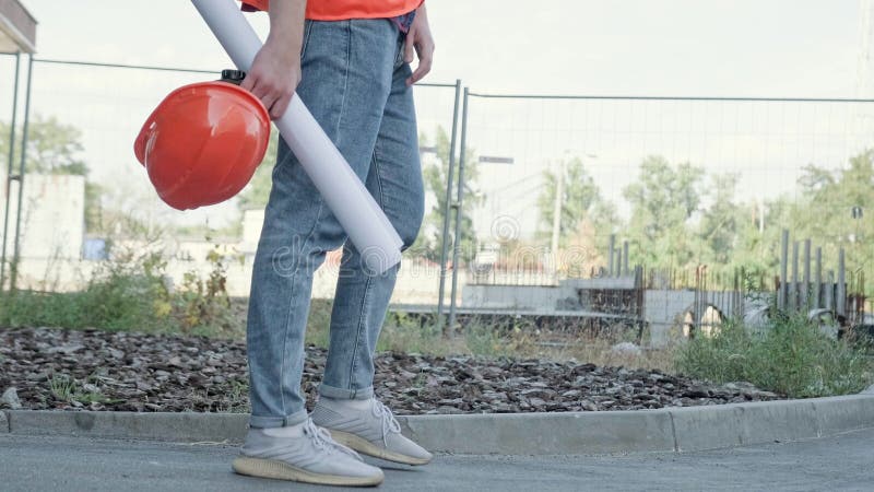 Tired Foreman Resting during Work Break on Building Site Stock Image ...