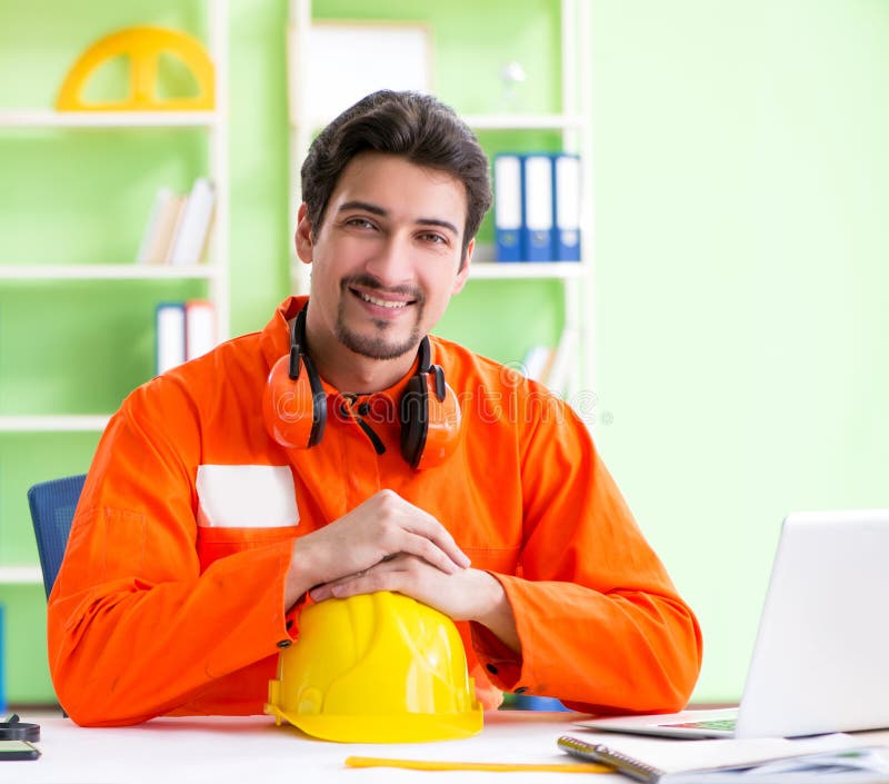 Construction Supervisor Planning New Project in Office Stock Photo ...