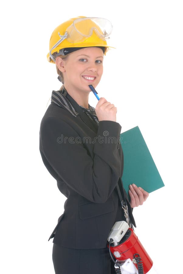 Construction Supervisor Woman Stock Photo - Image of fashion, briefcase ...