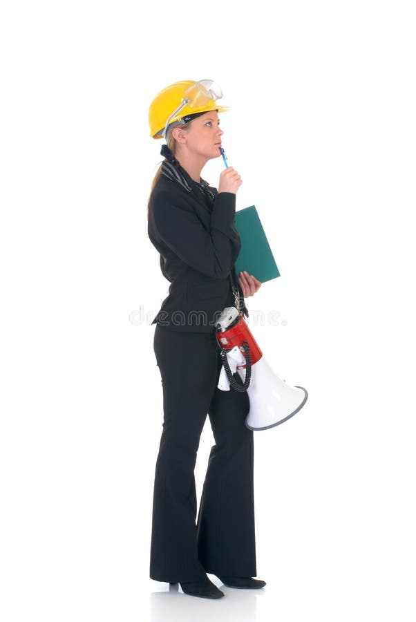 Construction Supervisor Woman Stock Photo - Image of feminine, boss ...