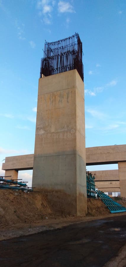 Construction of Support Pillars for Toll Road Projects Stock Photo ...