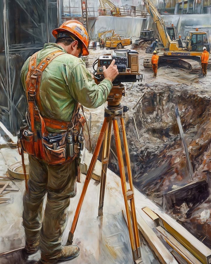 Construction Surveying Industrial Site Urban Development Photography ...