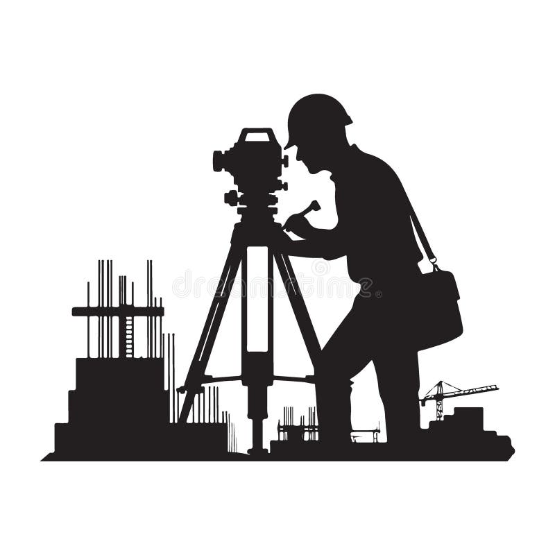 Construction Surveyor Silhouette Stock Illustrations – 316 Construction ...