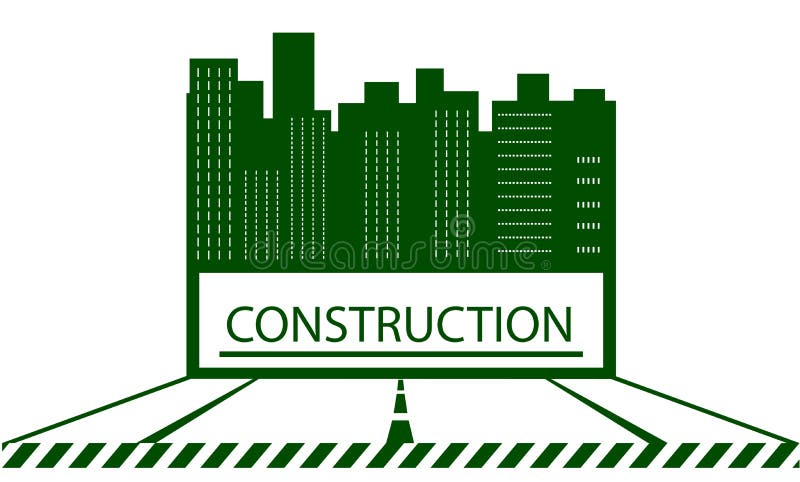 Construction Symbol with Skyscraper Stock Vector - Illustration of ...