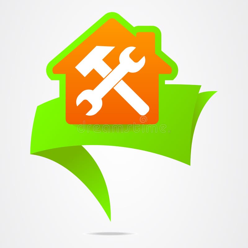 Construction Tape Pointer Repair Home Business Stock Vector ...