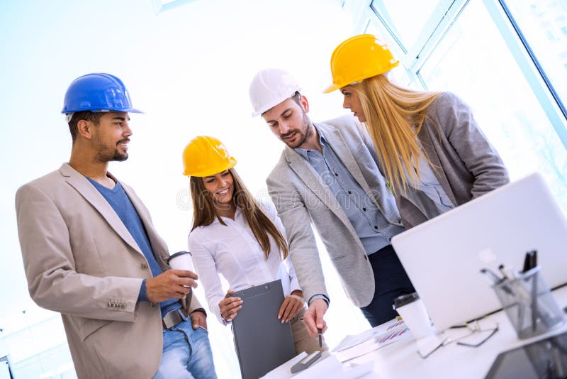 Construction team stock image. Image of planning, architecture - 76570213