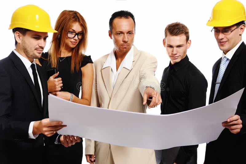 Construction Team at Business Meeting. Stock Photo - Image of human ...