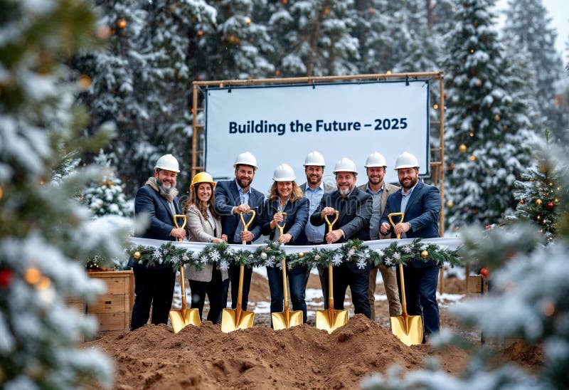 Construction Team Celebrates Groundbreaking Ceremony for Future Project ...