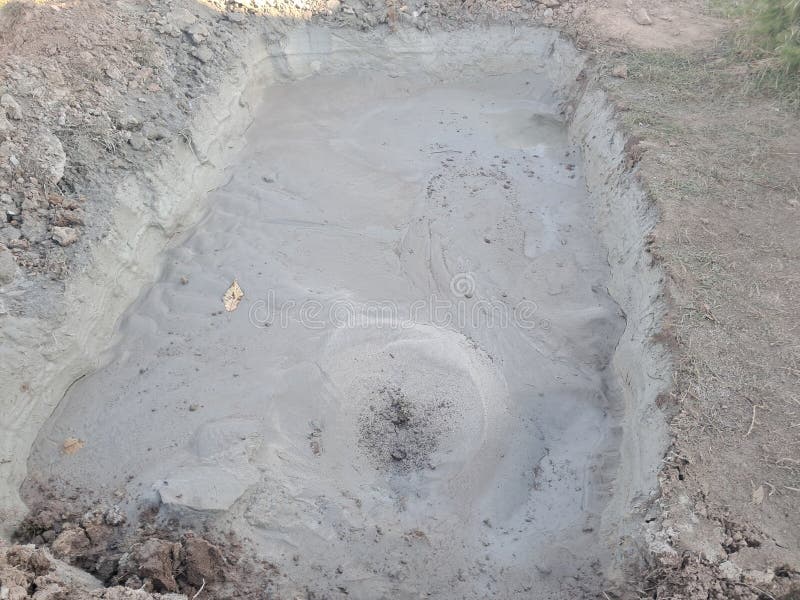 Construction Team Digging a Fresh Water Well Stock Photo - Image of ...