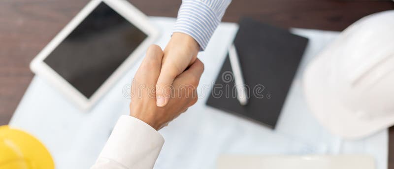 Construction Team Hands Shaking Greeting Start Up Plan New Project ...